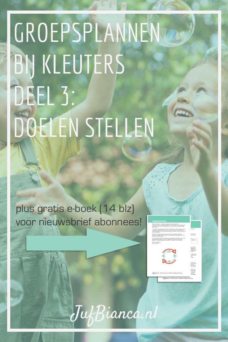 Groepsplannen bij kleuters - deel 3: doelen stellen - JufBianca.nl